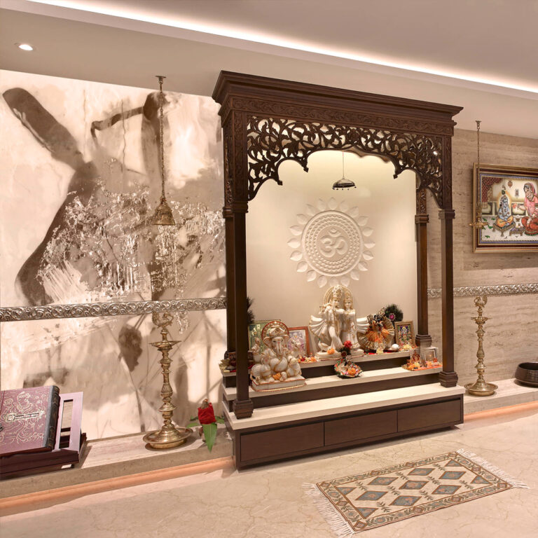 Abstract Marble Golden Texture Mandir Wall, wallpaper in jalandhar ...