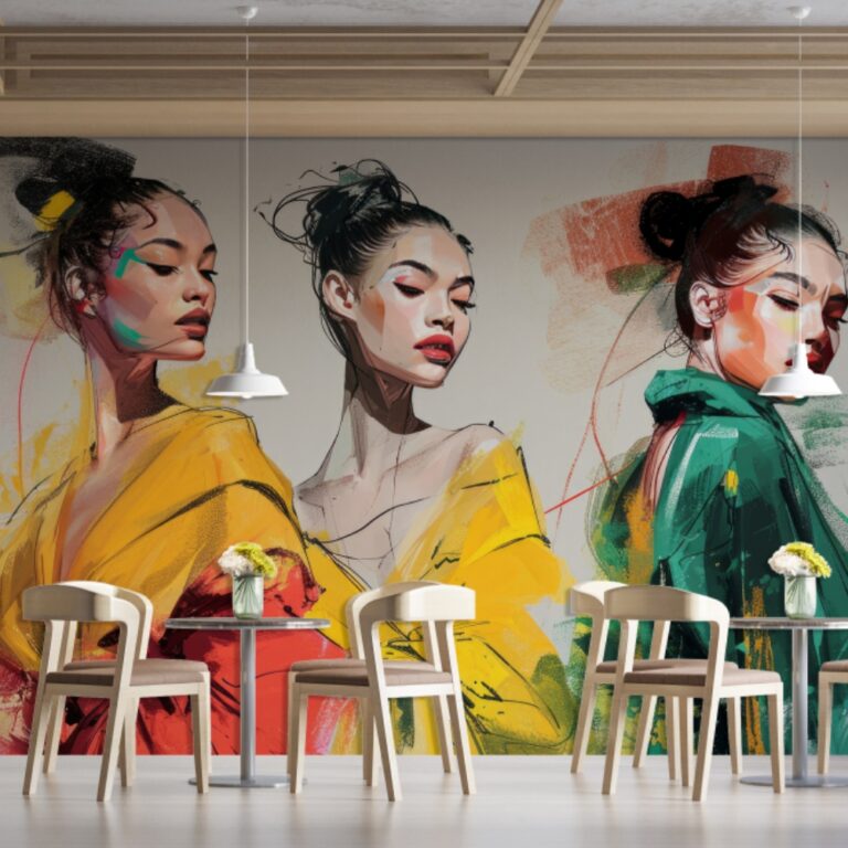 Watercolor Woman Mural Wallpaper