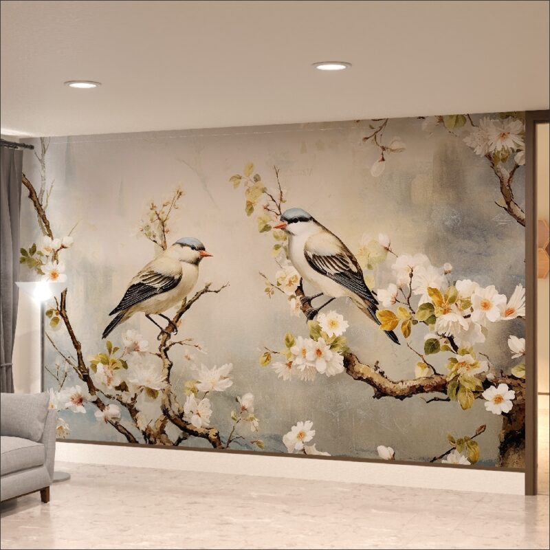 Mural Bird Painting Design